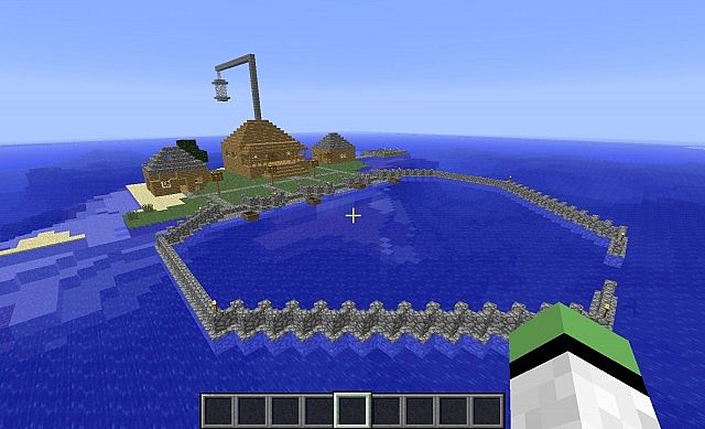 Village on island Minecraft Map
