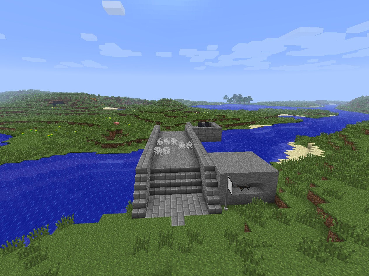 flan mod WWII map bridge fight Minecraft Map