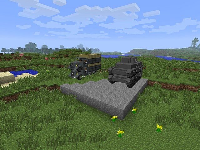 flan mod WWII map bridge fight Minecraft Map