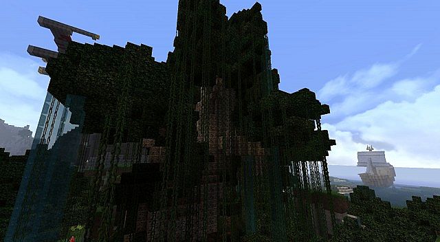 Star Wars [X-Wing] and tree-house Minecraft Map