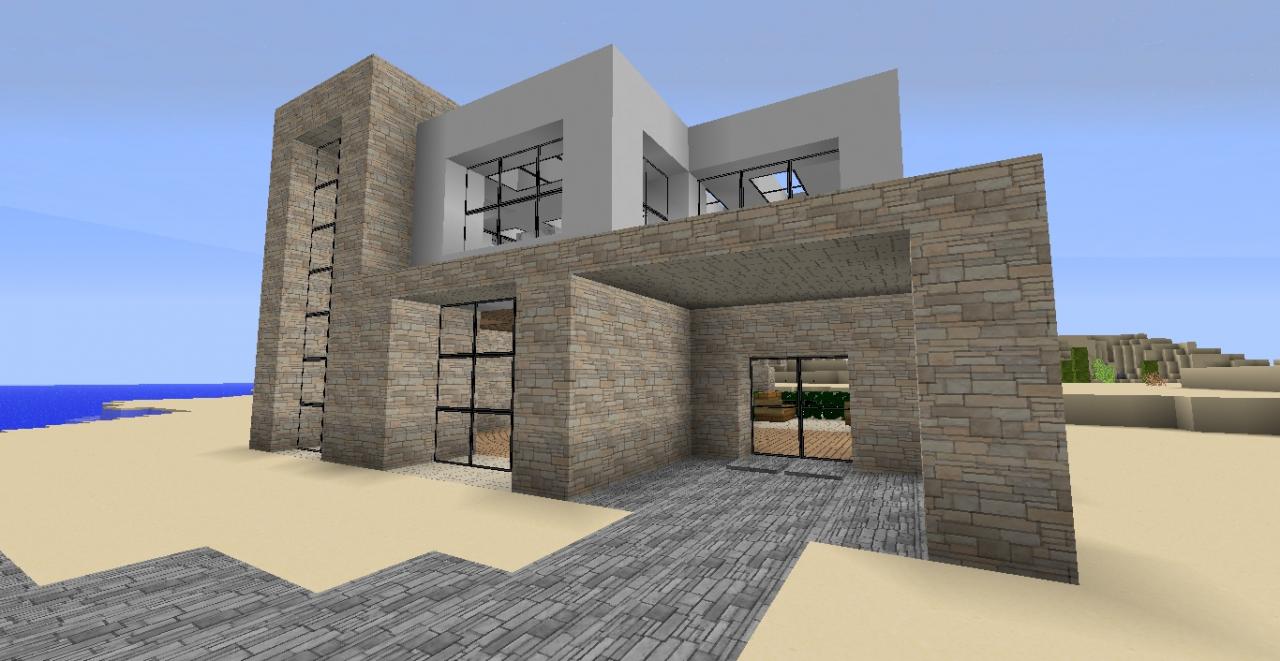 Modern Beach house Minecraft Map