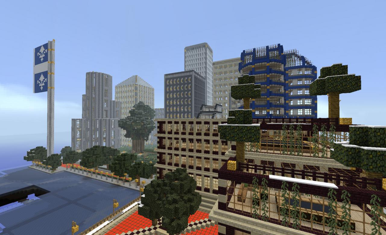 Downtown project and skyscrapers Minecraft Map