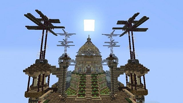 ORIGINAL {STEAM-PUNK} BUILD Flying Theater Boat 'PRIMA VISTA' Minecraft Map