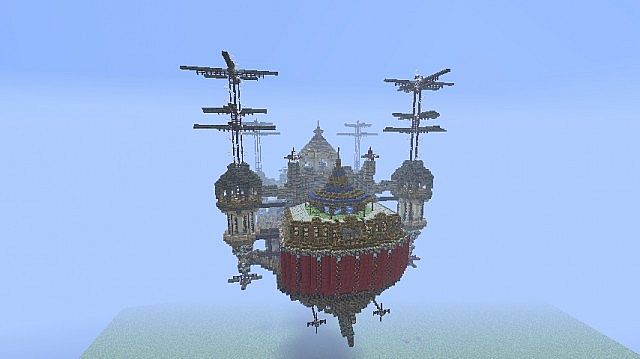 ORIGINAL {STEAM-PUNK} BUILD Flying Theater Boat 'PRIMA VISTA' Minecraft Map