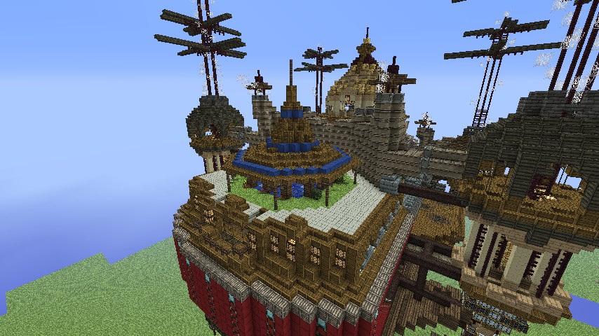 ORIGINAL {STEAM-PUNK} BUILD Flying Theater Boat 'PRIMA VISTA' Minecraft Map