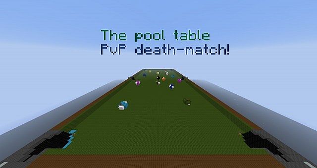The pool table - PvP deathmatch! Minecraft Map