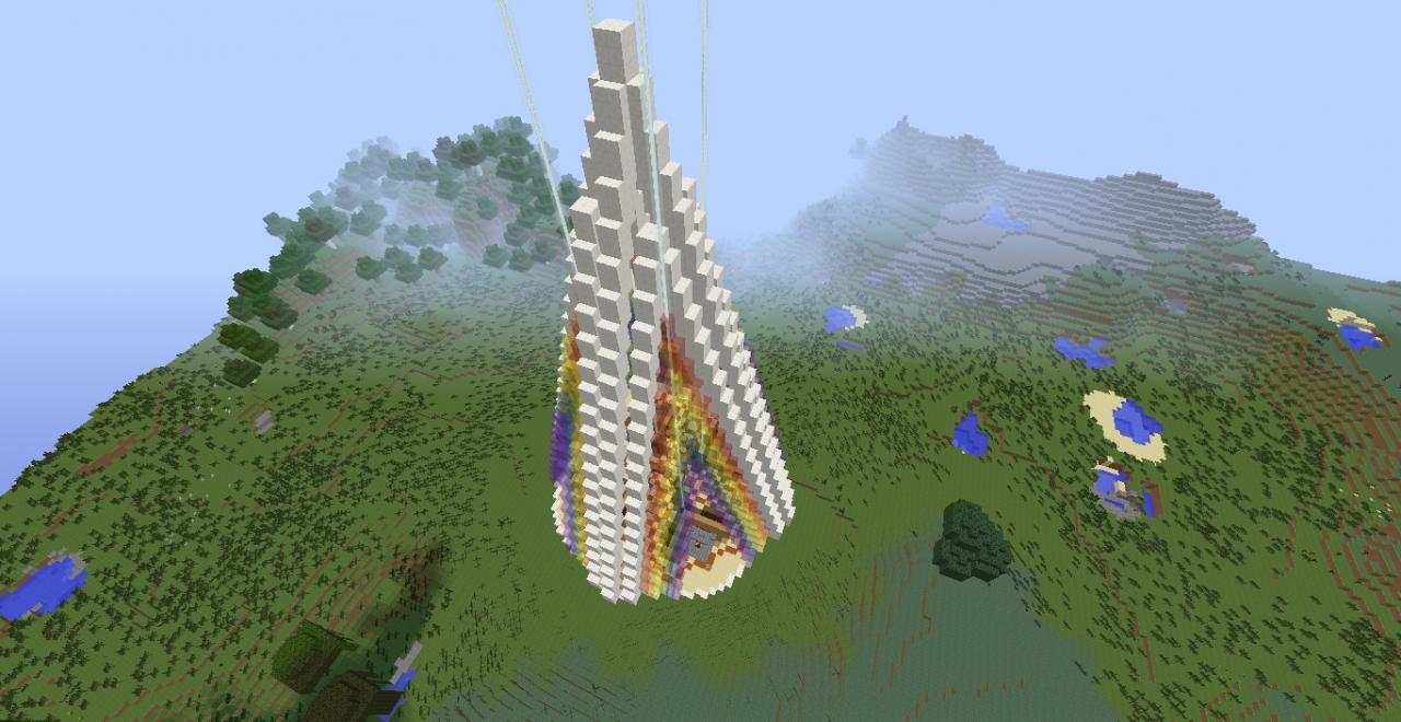 Rainbow Style Survival Spawn Minecraft Map