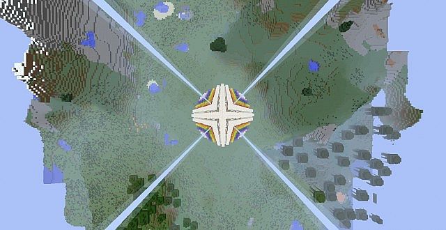 Rainbow Style Survival Spawn Minecraft Map