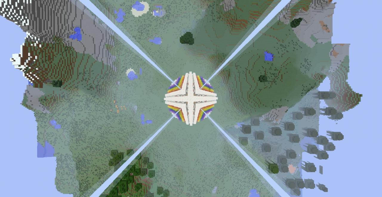 Rainbow Style Survival Spawn Minecraft Map