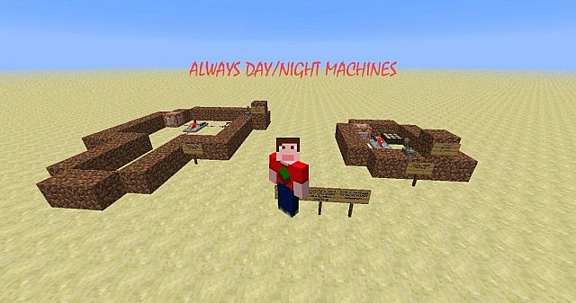 Snapshot 13w01a Always Day/Night Machines Minecraft Map