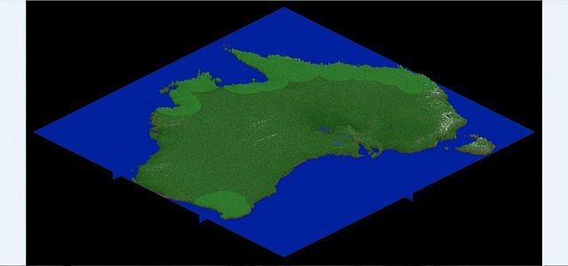 Scale Model Austrailia Minecraft Map