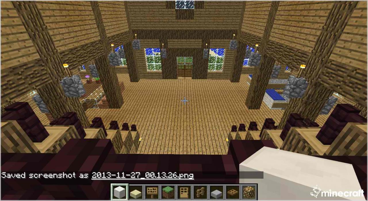 EPIC wooden mansion with pool Minecraft Map