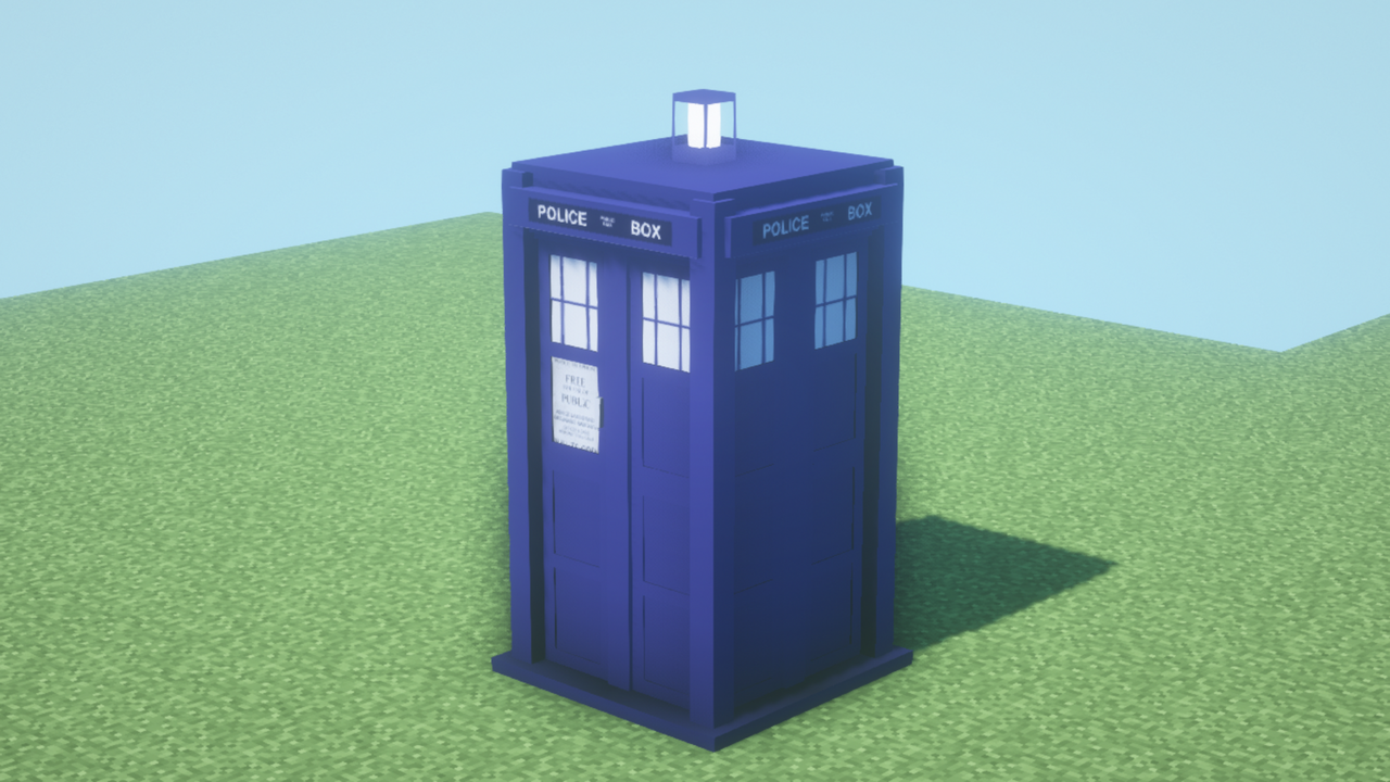 Tardis Model In minecraft Minecraft Texture Pack