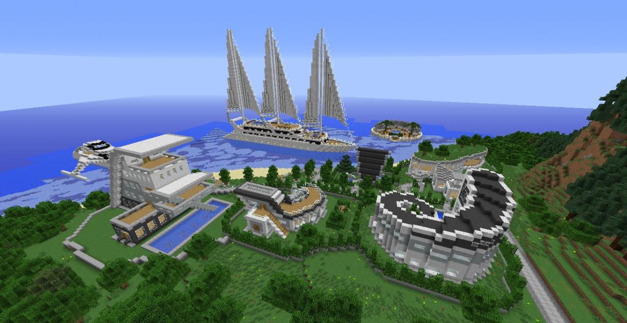 Map relief 1.0 ( biome, landscape and city ! ) Minecraft Map