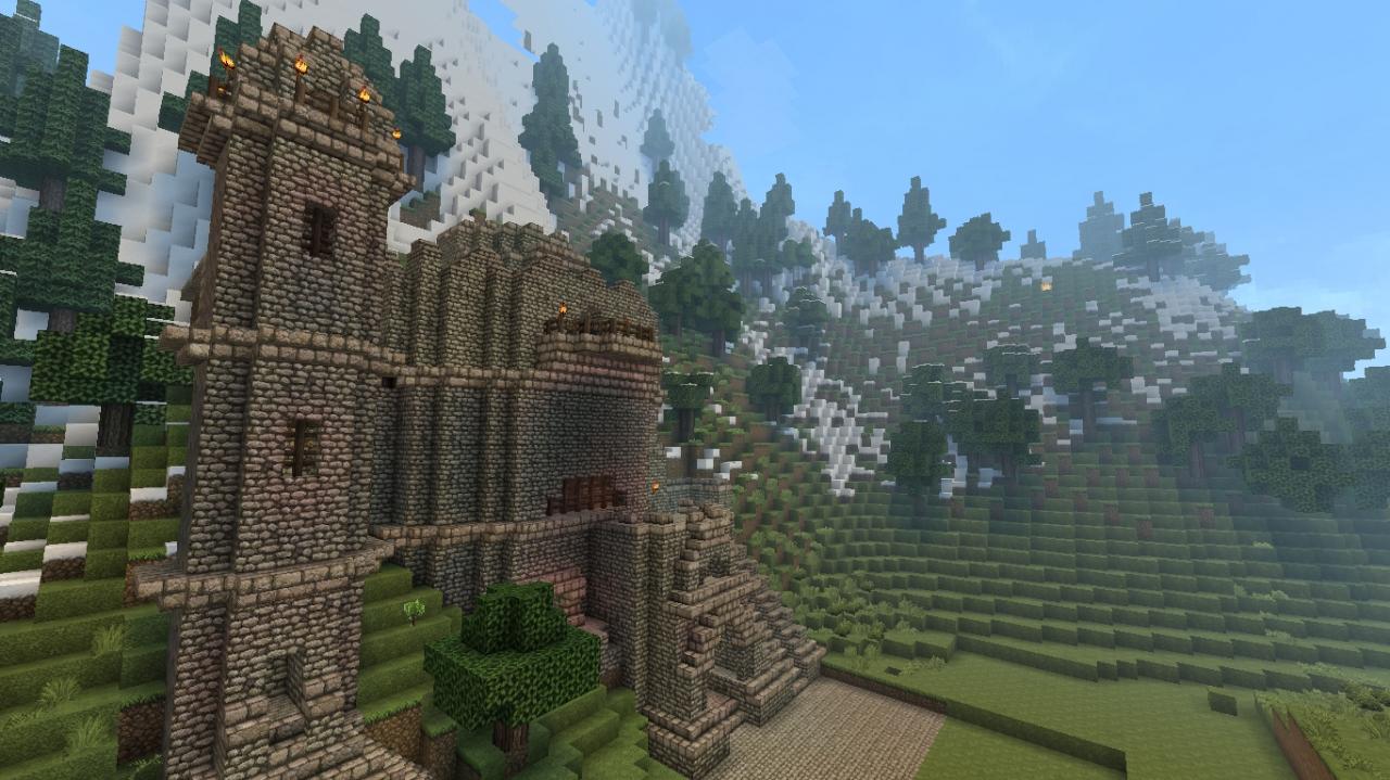 My First Mountainside Keep Minecraft Map