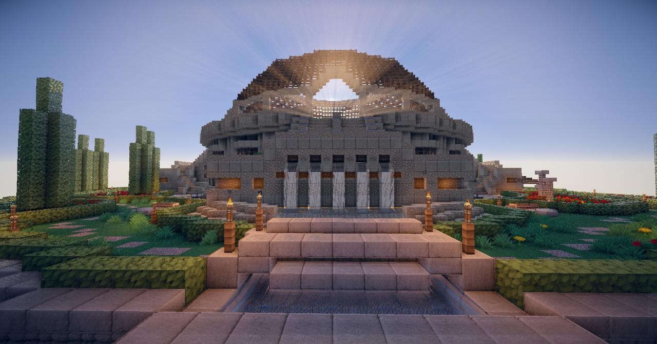 Roman Spleef Arena Gardens Minecraft Map