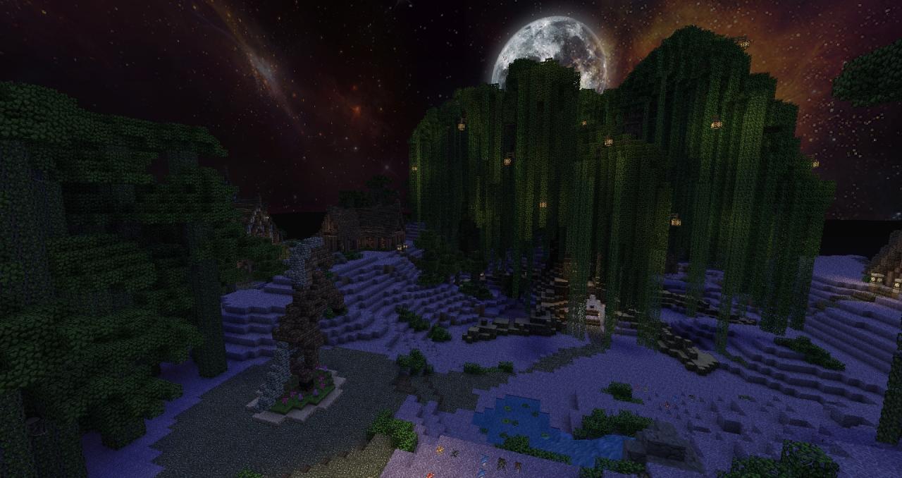 Willow and Brethil (Elven twin Villages) Minecraft Map