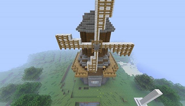 Classic Dutch Windmill Design Minecraft Map