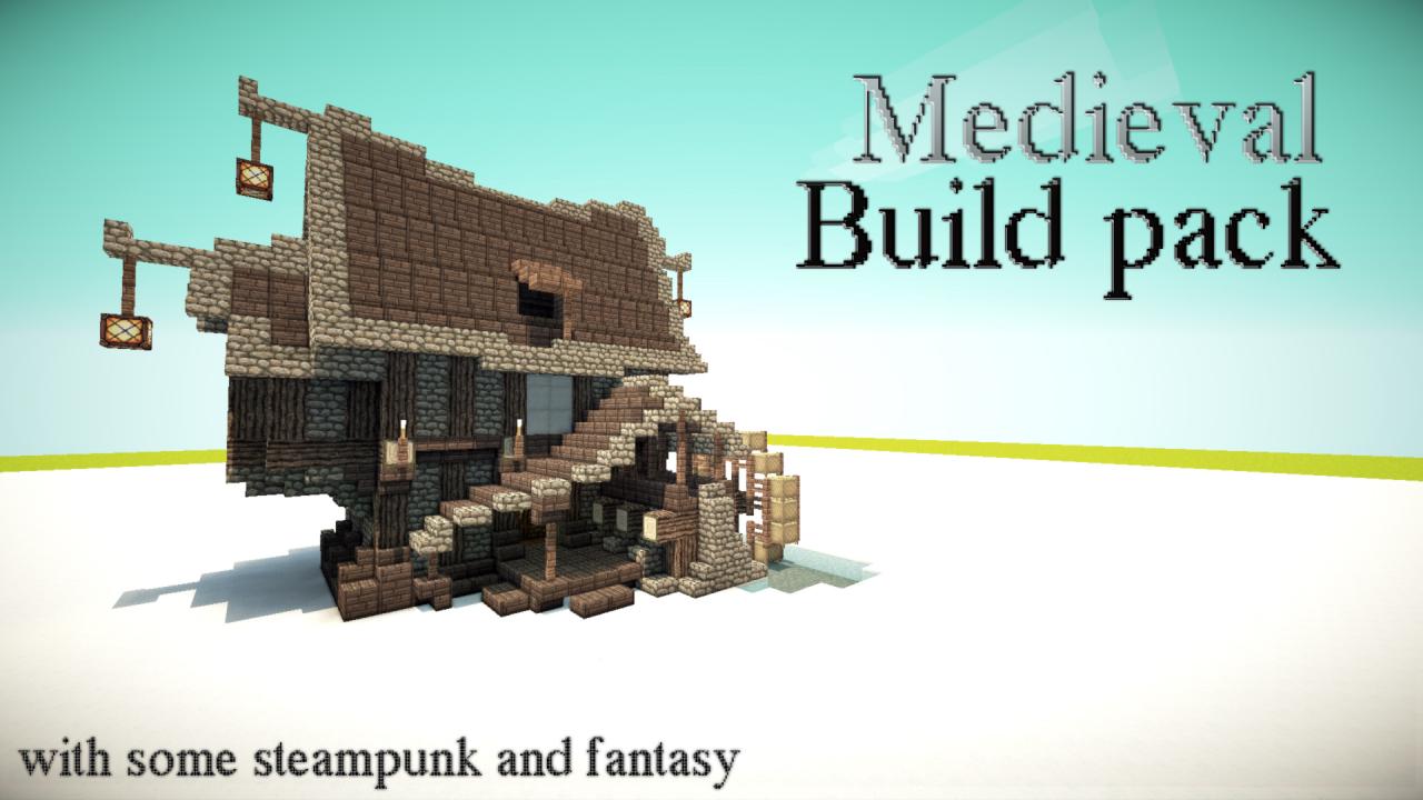 Medieval (Steampunk) Build Pack and some fantasy :D Minecraft Map