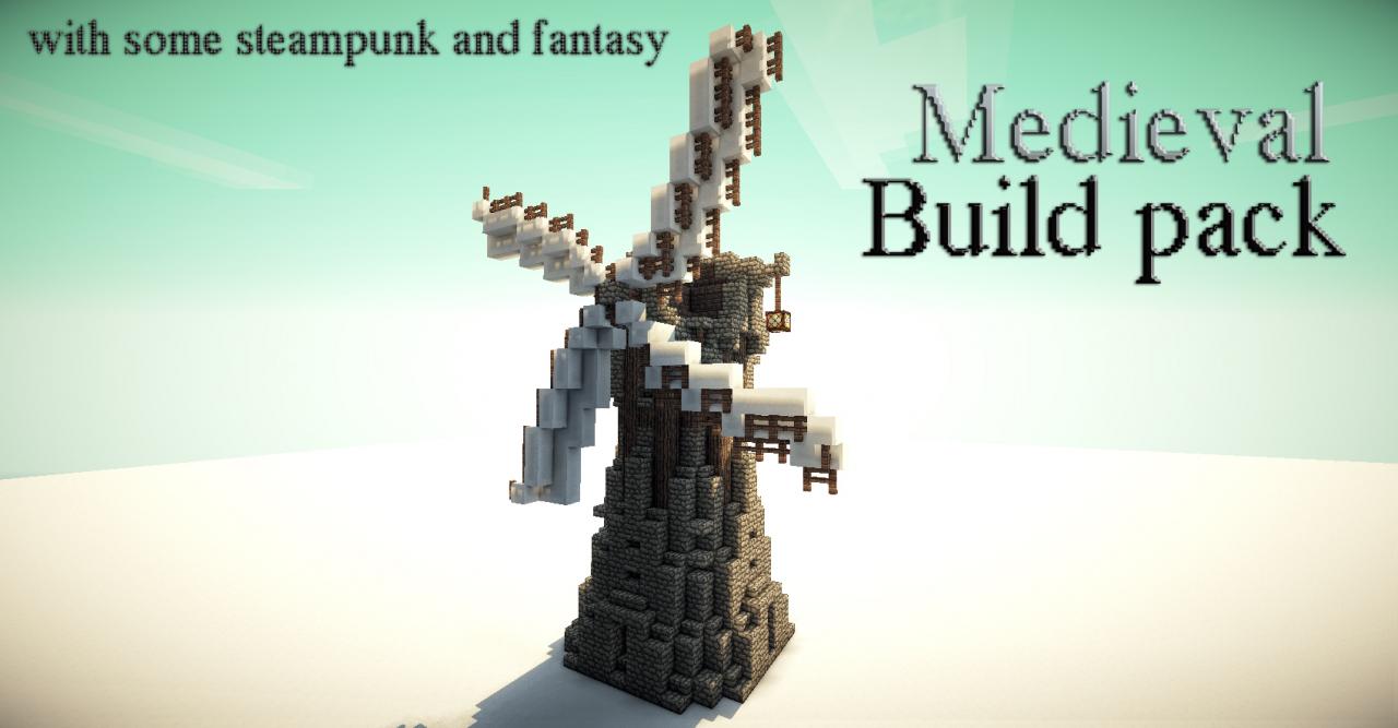 Medieval (Steampunk) Build Pack and some fantasy :D Minecraft Map