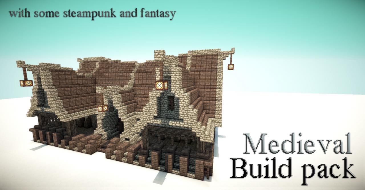 Medieval (Steampunk) Build Pack and some fantasy :D Minecraft Map