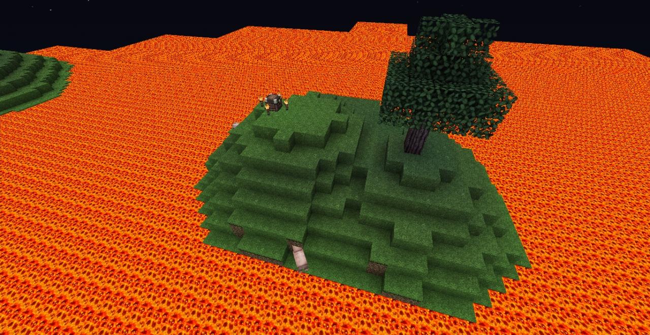 Multiple Lava Island Survival Minecraft Map
