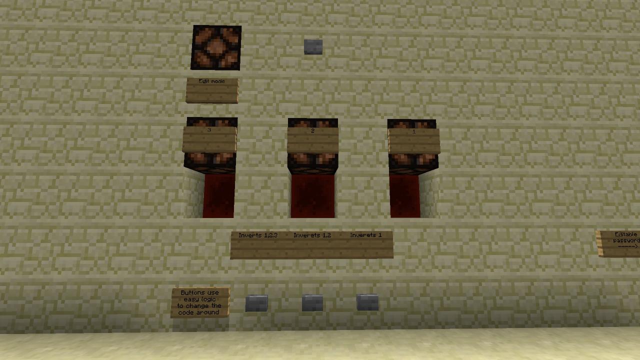 Editable logic password machine Minecraft Map
