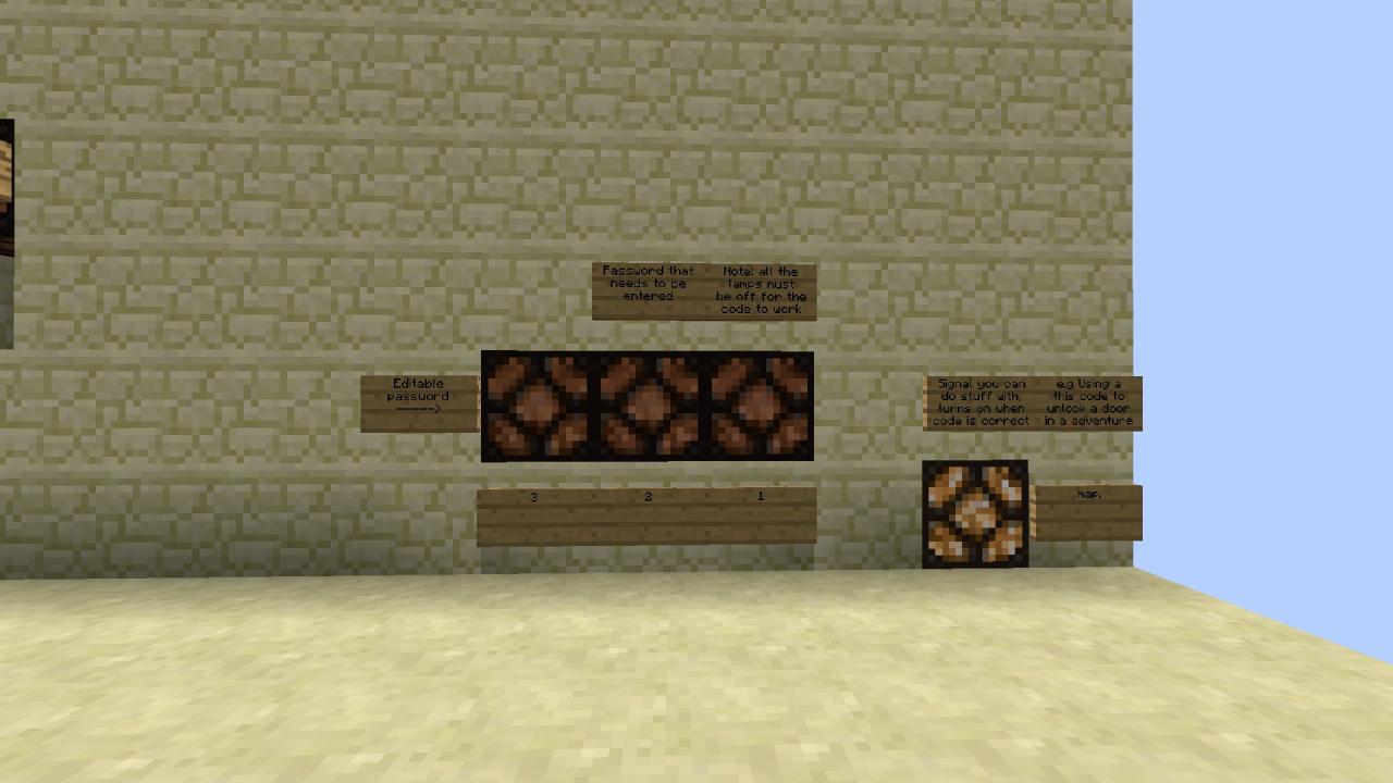 Editable logic password machine Minecraft Map