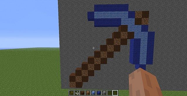 Pickaxe and Sword Pixel Art Combo - by swimmeyfish Minecraft Map