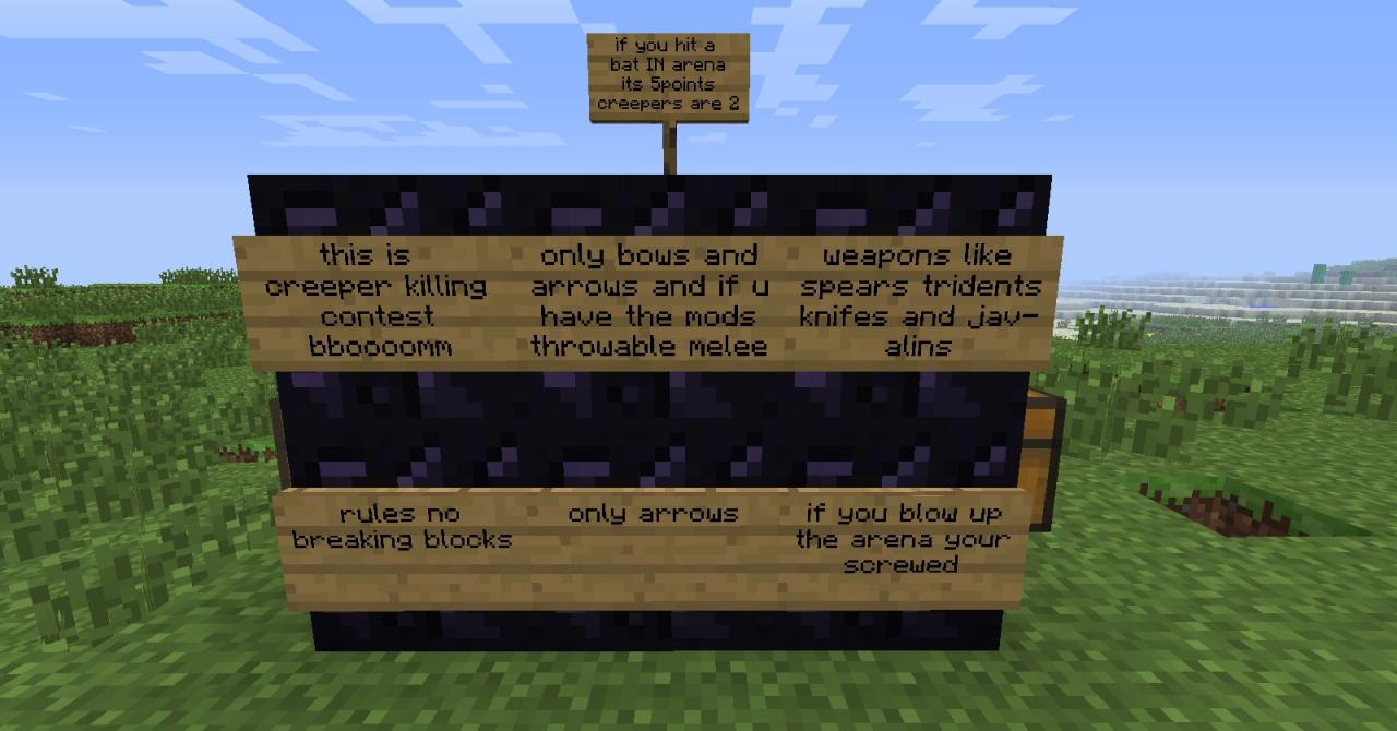 creeper arena Minecraft Map