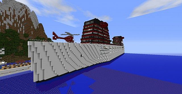 Futuristic ship / Cruise ship / Paquebot france Minecraft Map