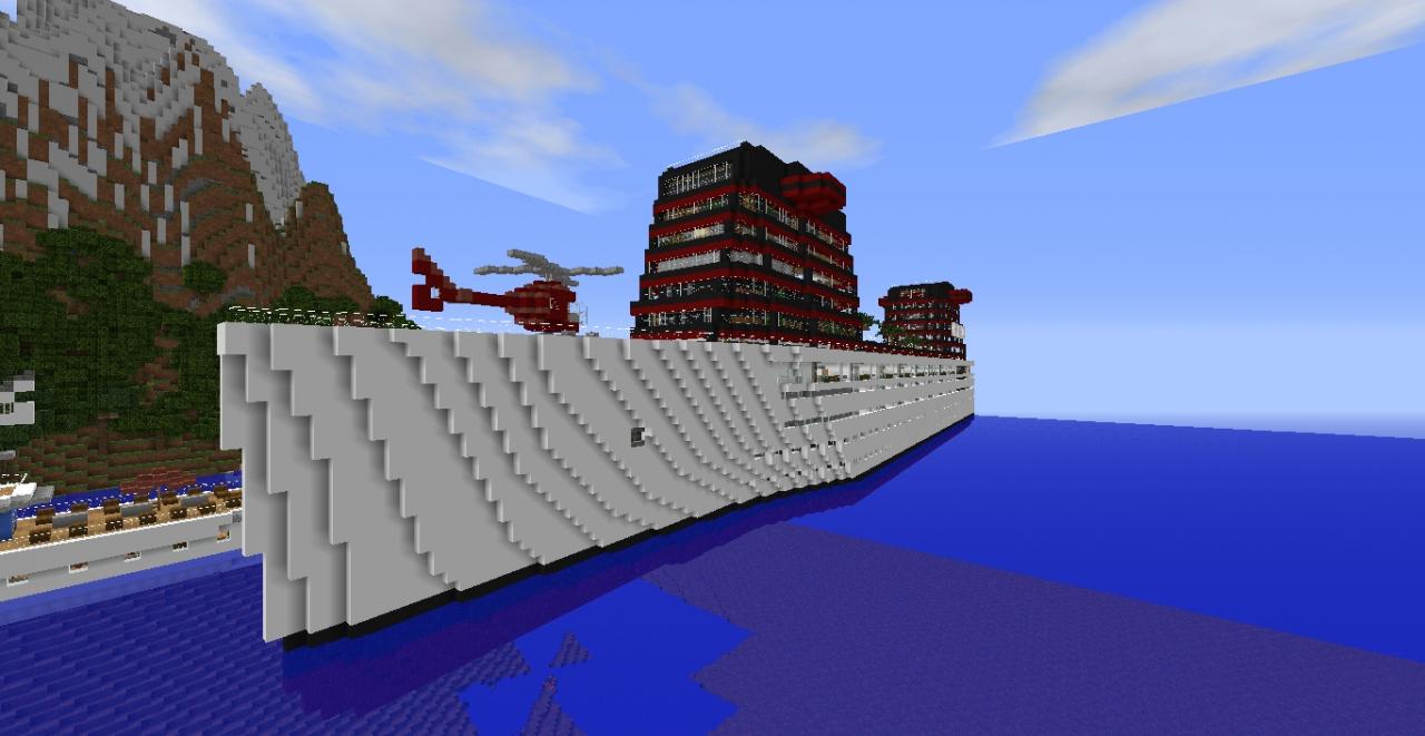 Futuristic ship / Cruise ship / Paquebot france Minecraft Map