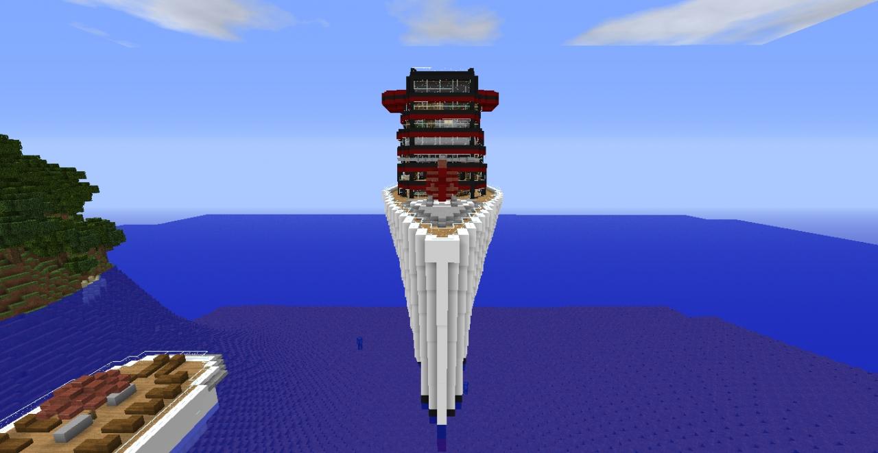 Futuristic ship / Cruise ship / Paquebot france Minecraft Map