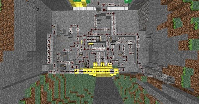 5-Digit redstone combo lock Minecraft Map