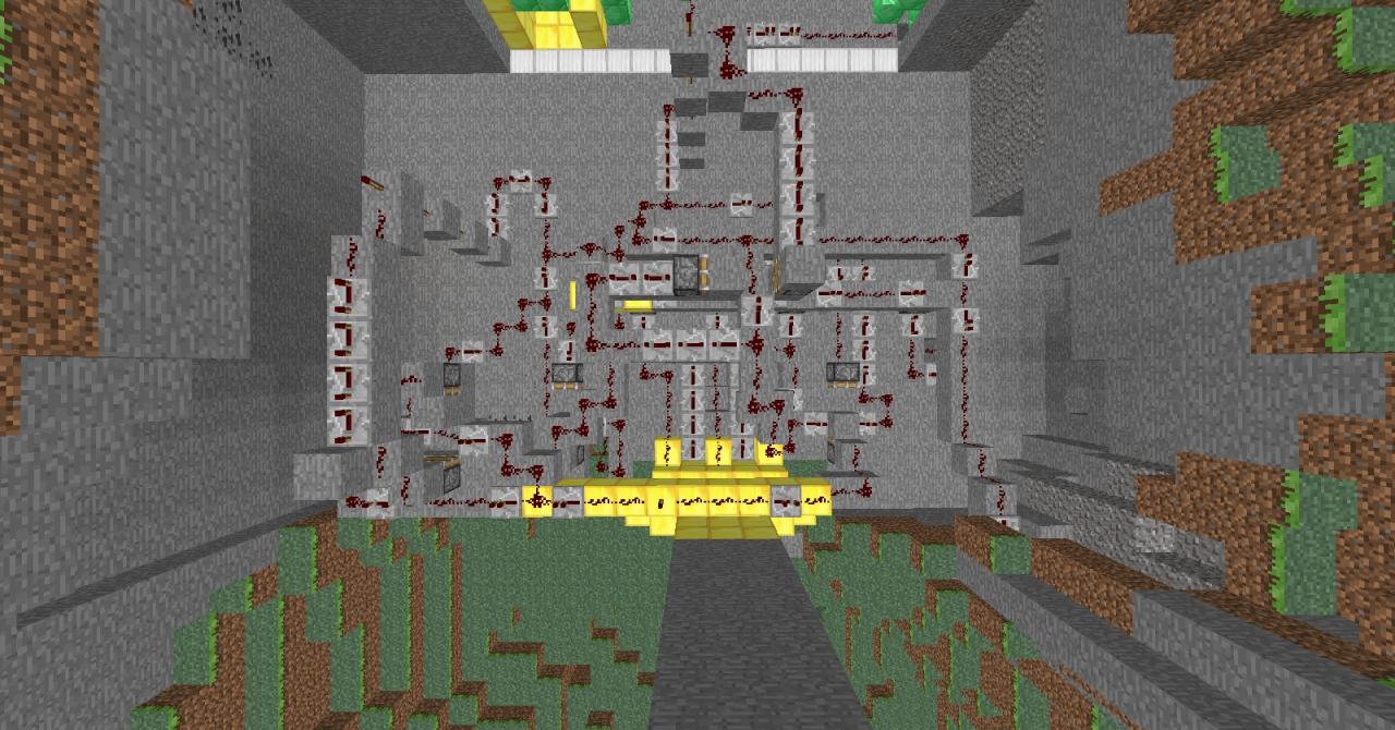 5-Digit redstone combo lock Minecraft Map