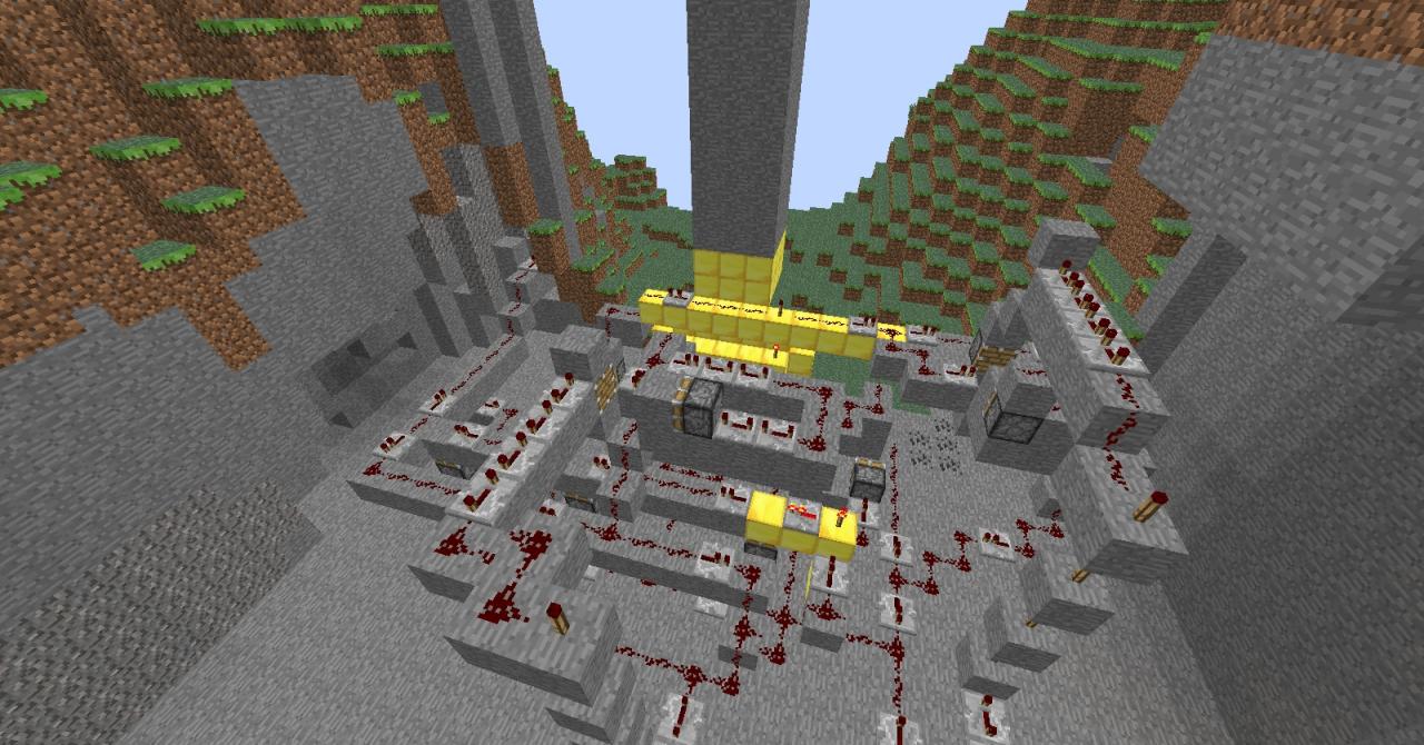 5-Digit redstone combo lock Minecraft Map