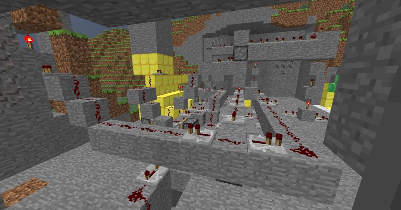 5-Digit redstone combo lock Minecraft Map