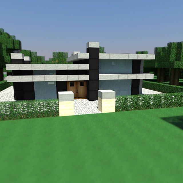 Modern House With Rendered Pic Minecraft Map