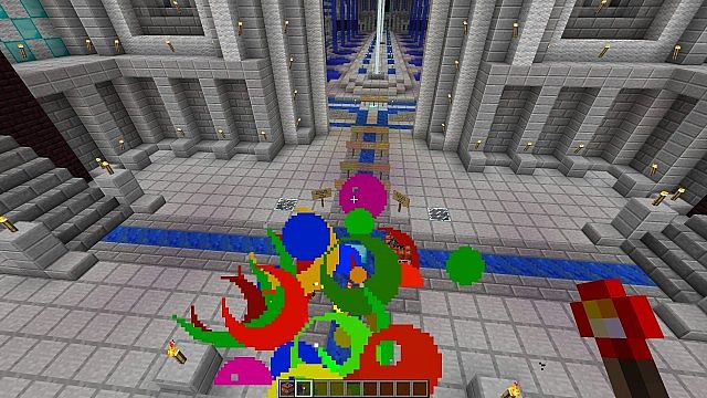 Rainbow Explosions and rainbow Rain Minecraft Texture Pack