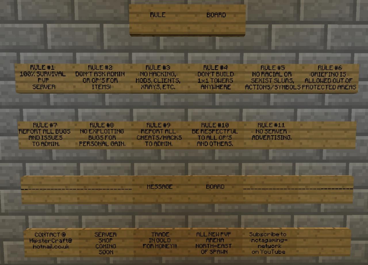 HipsterCraft (100% PVP, Faction, Trade, and Economy Server) Minecraft ...