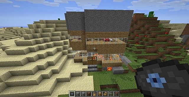 House above lava Minecraft Map