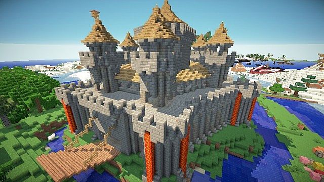 Detailed hexagonal castle Minecraft Map