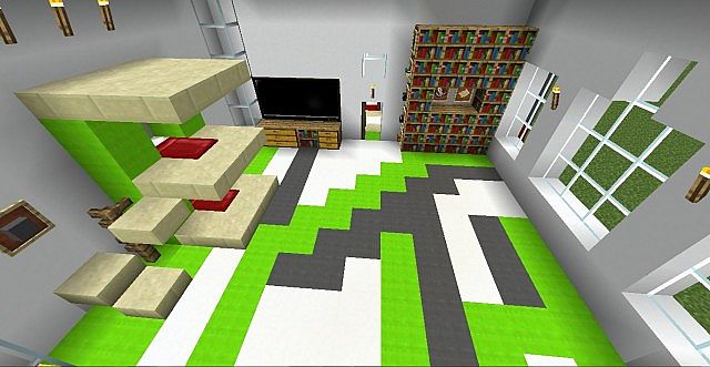 Modern house 1: RED WHITE & BLACK Minecraft Map