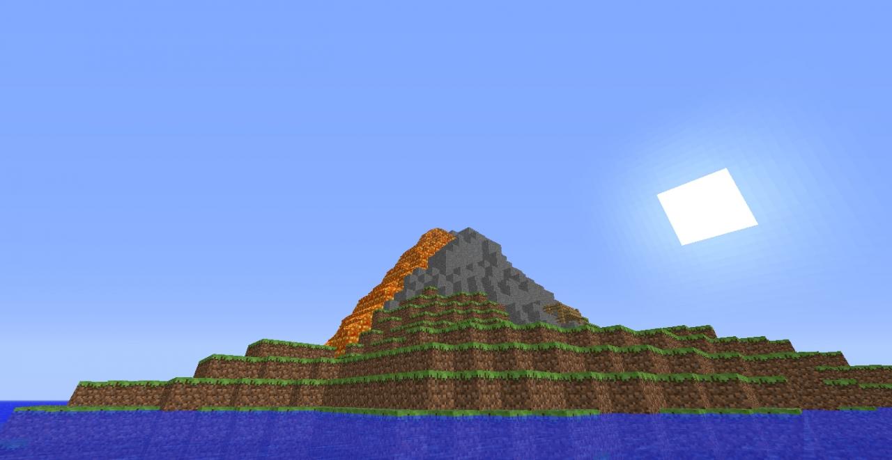 Small Exotic island with a volcano Minecraft Map