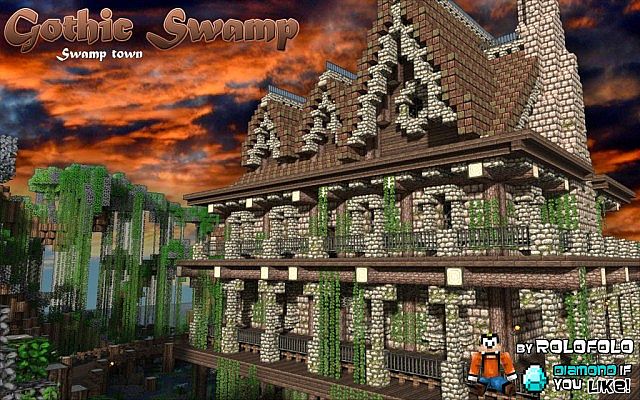 [GOTHIC] Swamp Mansion & Town project (at WOK) Minecraft Map