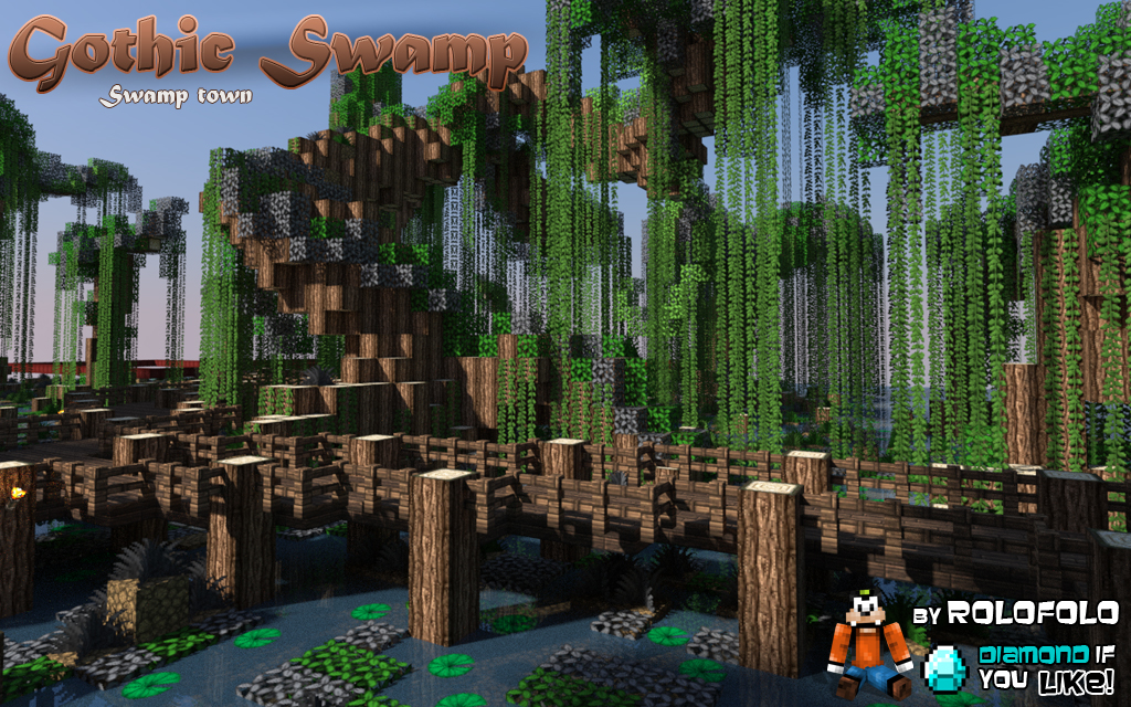 [GOTHIC] Swamp Mansion & Town project (at WOK) Minecraft Map