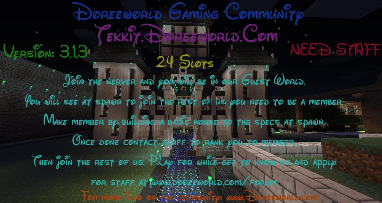 Doreeworld Tekkit Minecraft Server