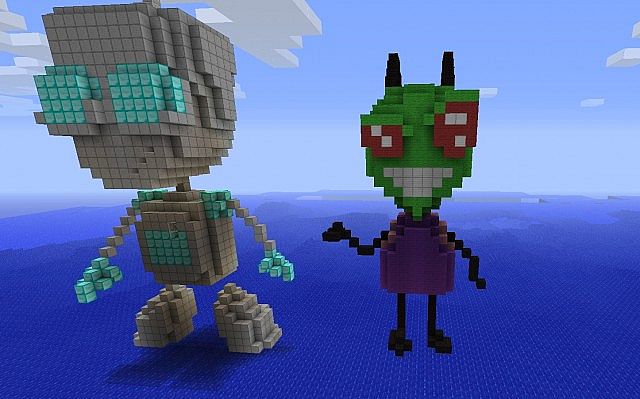 INVADER ZIM 3D SCULPTURE Minecraft Map