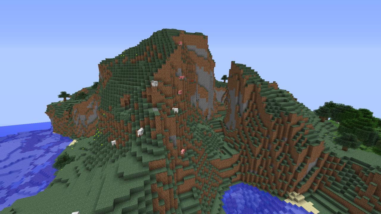 Seed With AWSOME Extreme Hills! (and other things) Minecraft Map