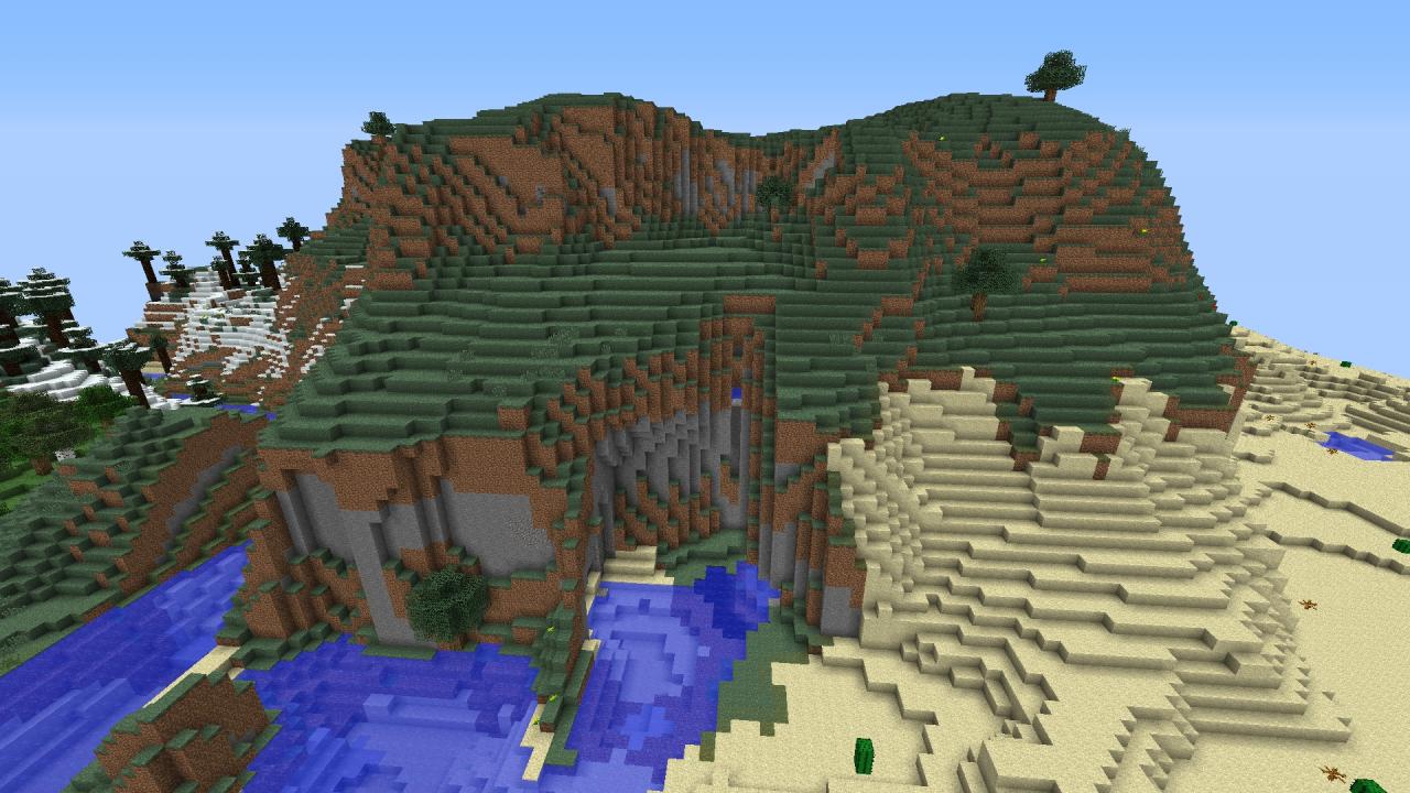 Seed With AWSOME Extreme Hills! (and other things) Minecraft Map